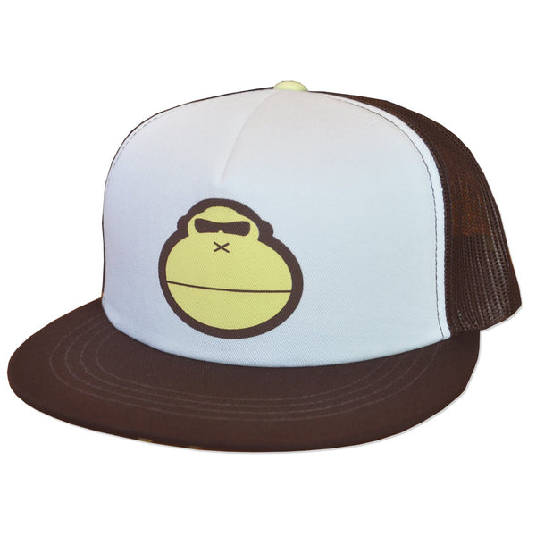 SUN BUM MESH TRUCKER CAP - BROWN / WHITE - Powerhousesurf
