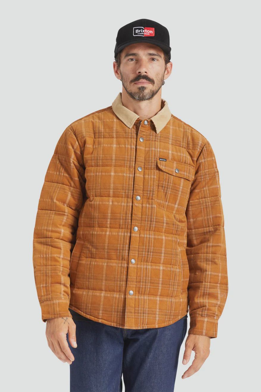 BRIXTON CASS MENS PUFFER JACKET - GLAZED GINGER ON SALE – Powerhousesurf