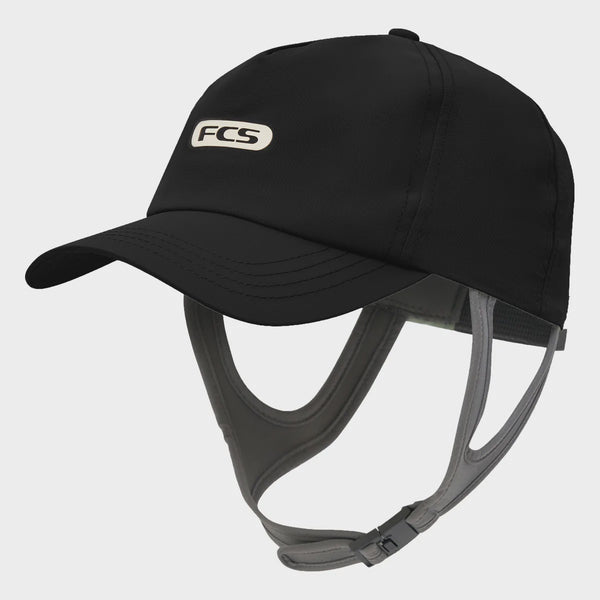 FCS ESSENTIAL SURF CAP HAT - BLACK - NEW DESIGN - Powerhousesurf